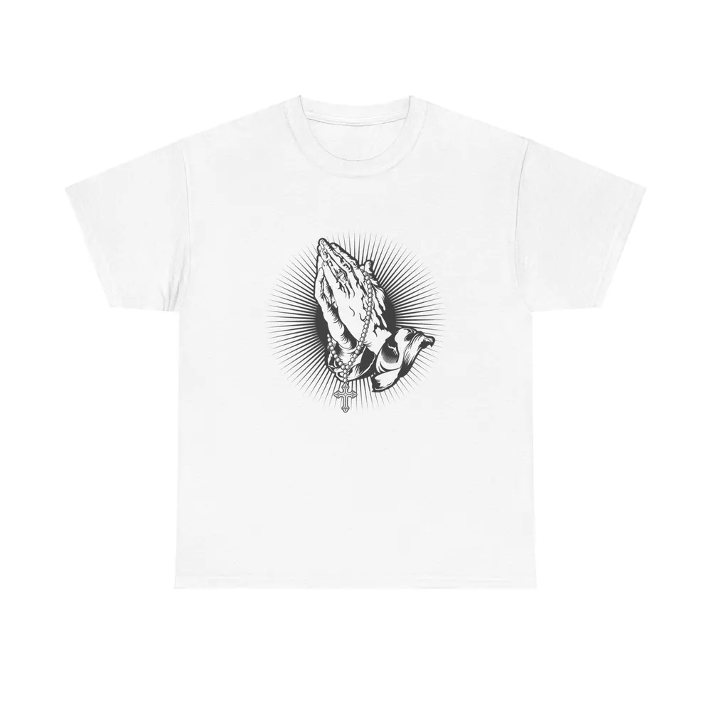 Gildan Praying Hands Rosary T-Shirt - Walmart.com