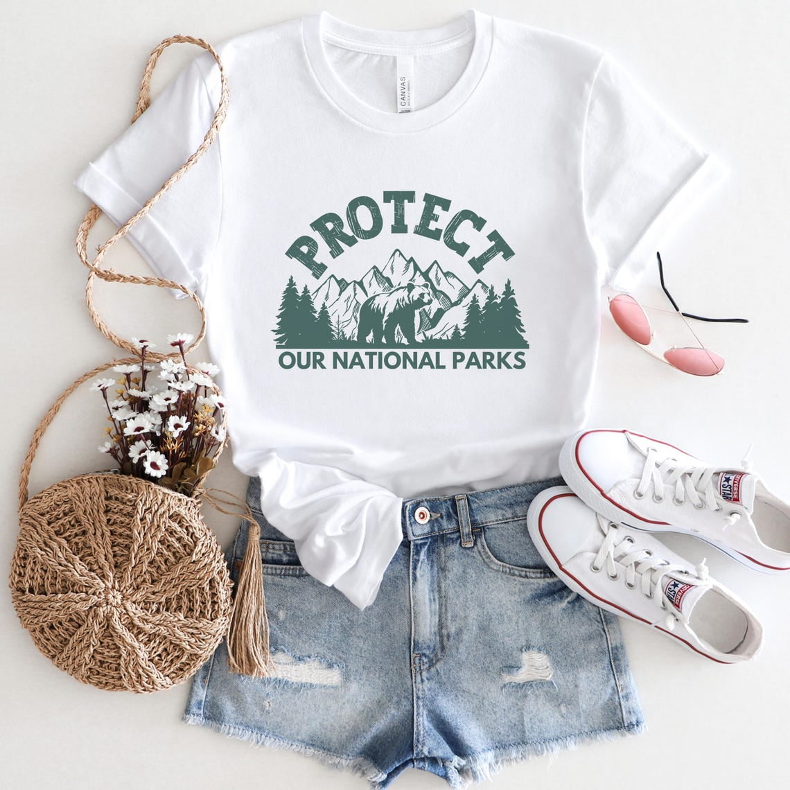Gildan Protect Our Parks Tee With Wildlife And Nature Message, Outdoor ...
