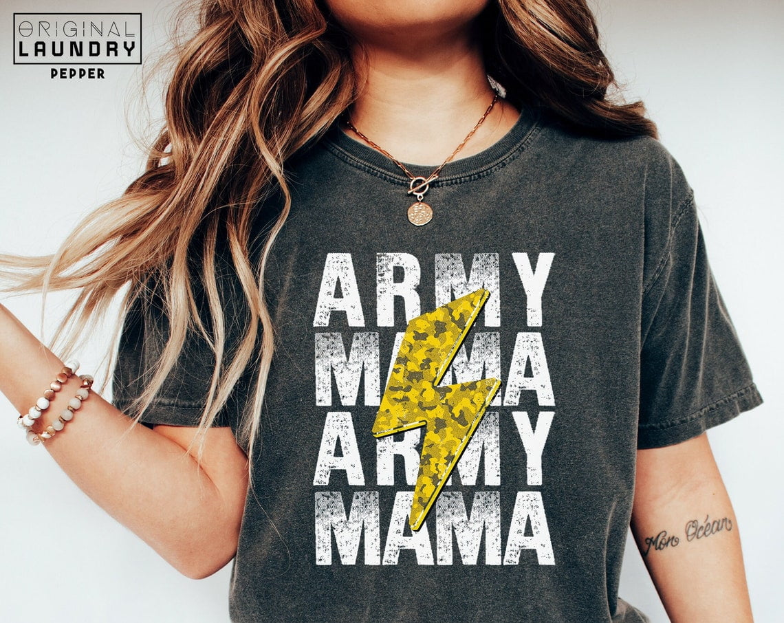 Gildan Proud Army Mama Tee, Military Inspired Graphic Honoring Strong Women Supporting Their ...