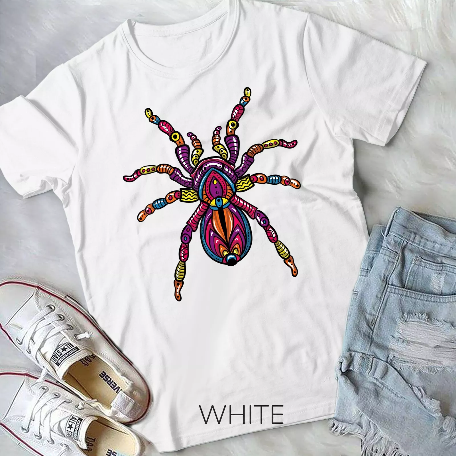 Gildan Psychedelic Tarantula Spider Illustration Lover Owner Gift ...