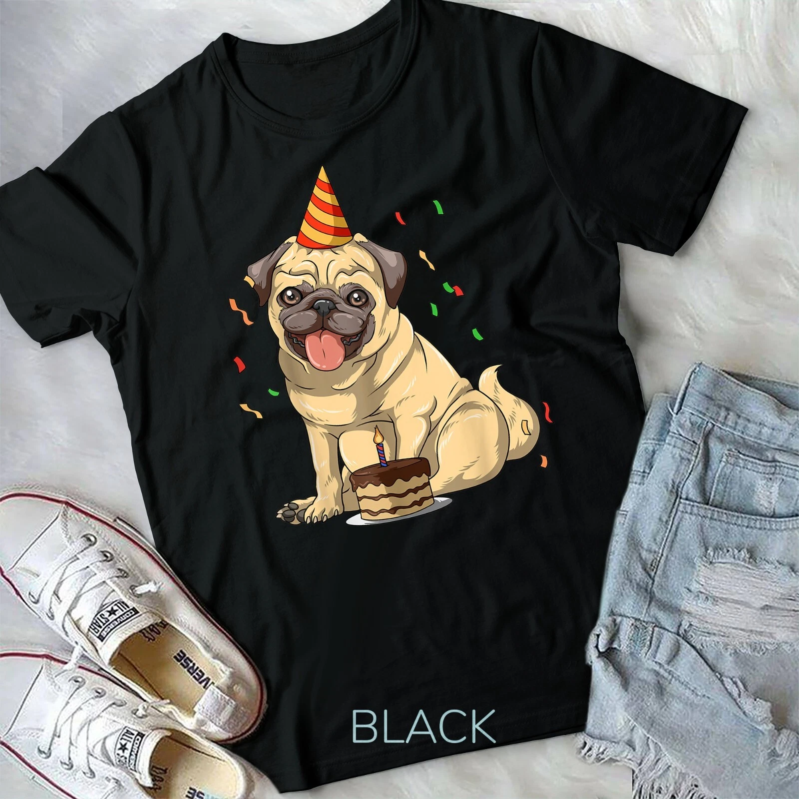 Gildan Pug Birthday Pug Birthday Party Pug Theme Unisex T-shirt ...