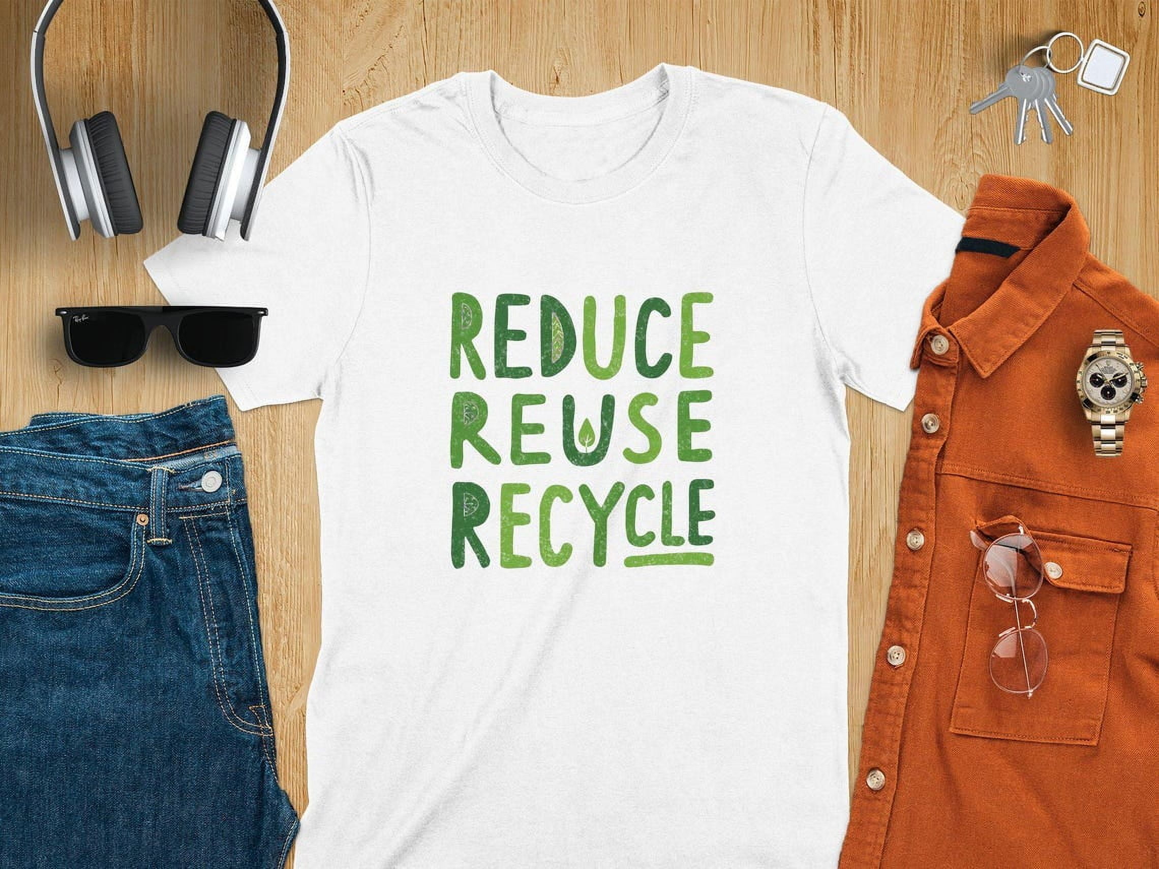 Gildan Reduce Reuse Recycle Shirt With Green Planet Message, Eco ...