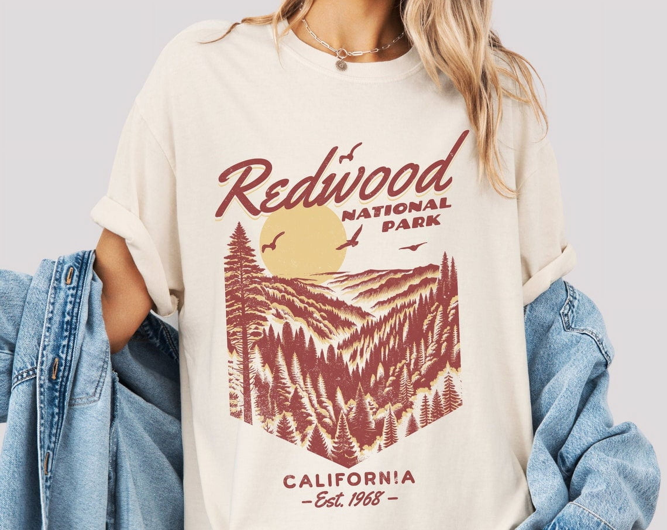 Gildan Redwood Forest Shirt With Vintage Design, National Park Graphic ...