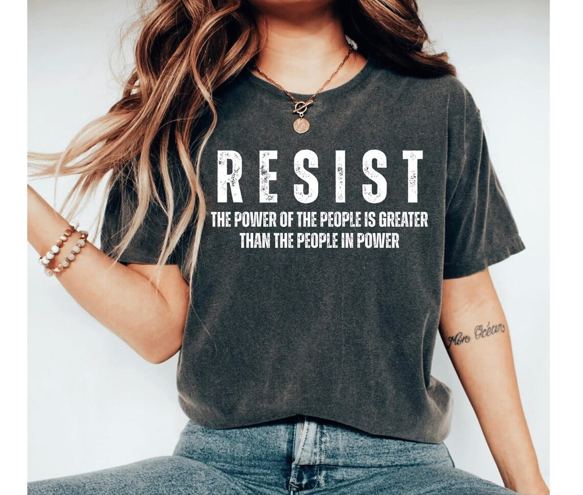 Gildan Resist Shirt, Liberal Protest Shirt, Political Democratic Social ...
