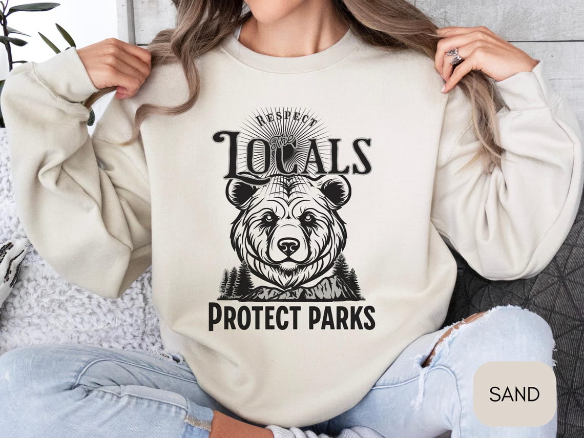 Gildan Respect Locals Parks Tee, Nature Protection Message With Trail ...