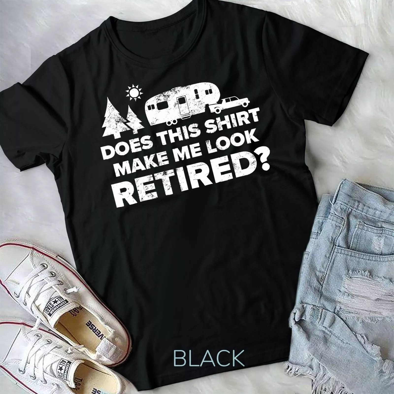 Gildan Retired Camping Shirt Retiree Gift 5Th Wheel Camper Rv Tee Unisex T-Shirt - Walmart.com