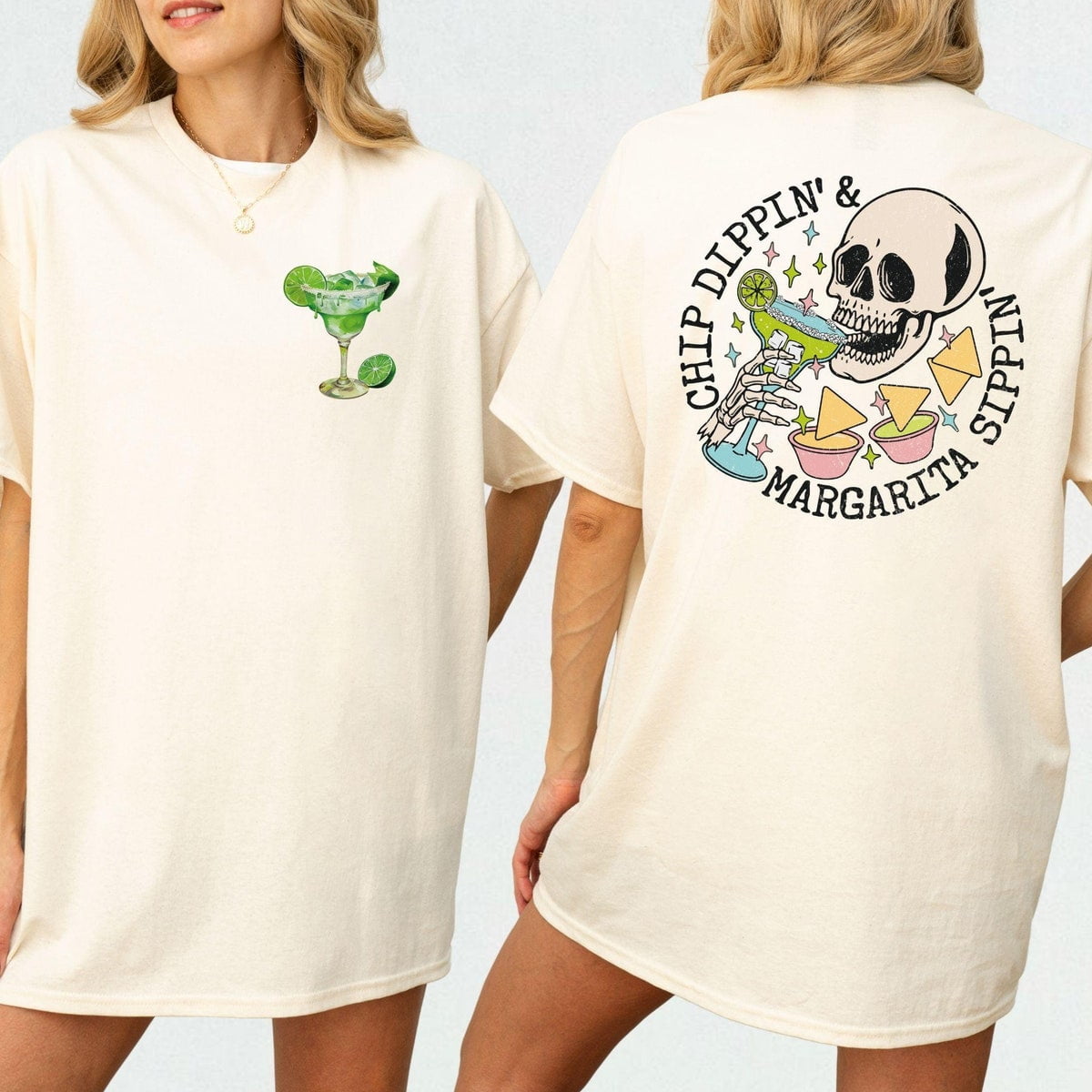 Gildan Retro Fiesta Margarita Tee, Chip Dippin And Sippin Lettering ...