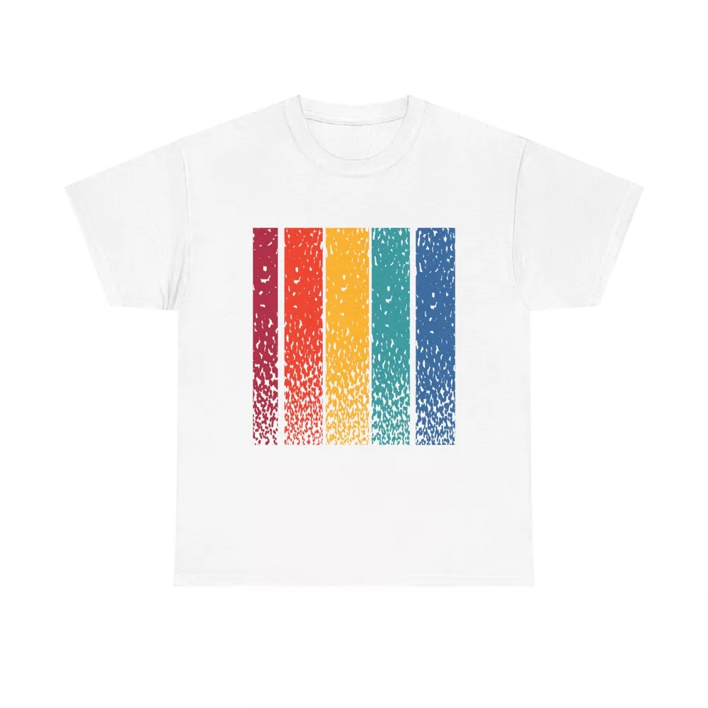 Gildan Retro Rainbow Stripes T-Shirt - Walmart.com
