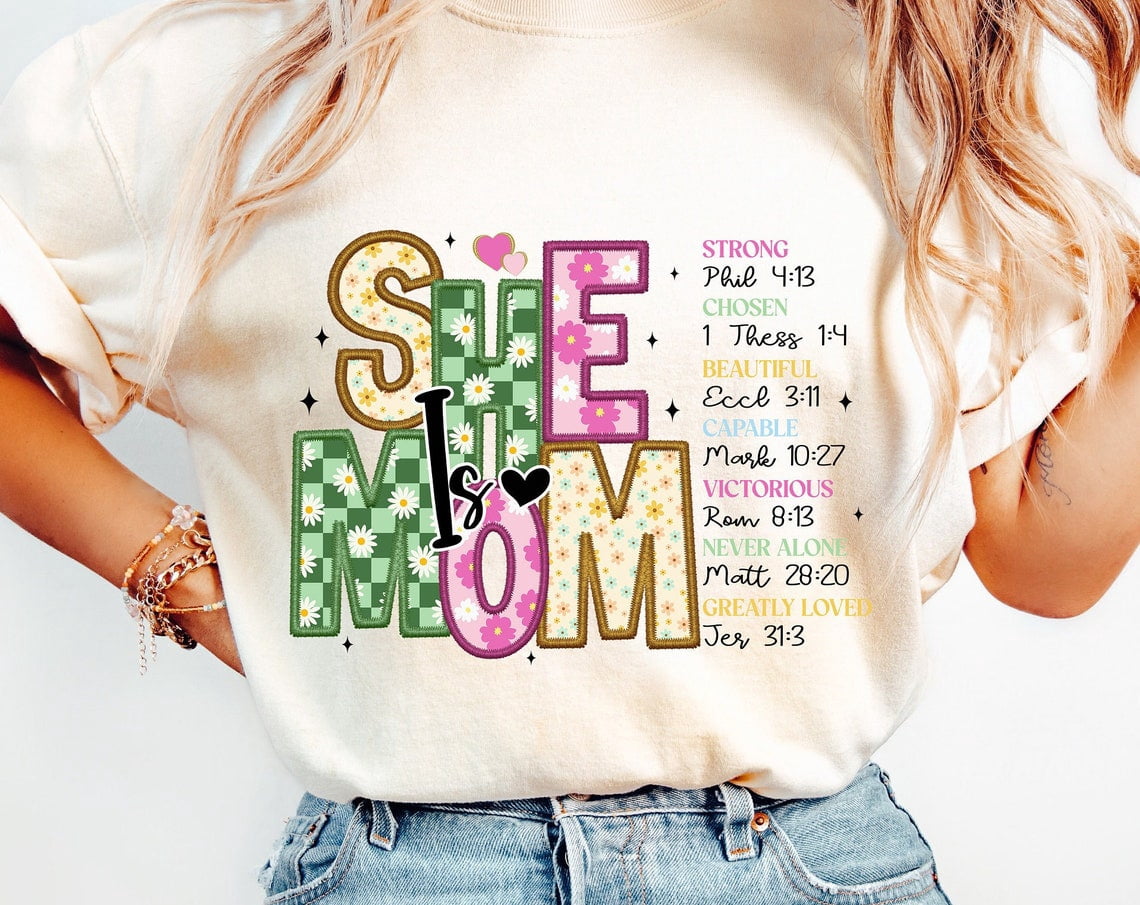 Gildan Retro She Is Mom Shirt, Empowering Graphic for Everyday Mom Life ...