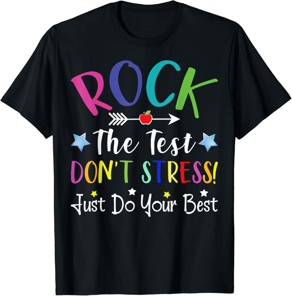 Gildan Rock The Test Pre-k Preschool Students Test Day Teacher T-Shirt ...