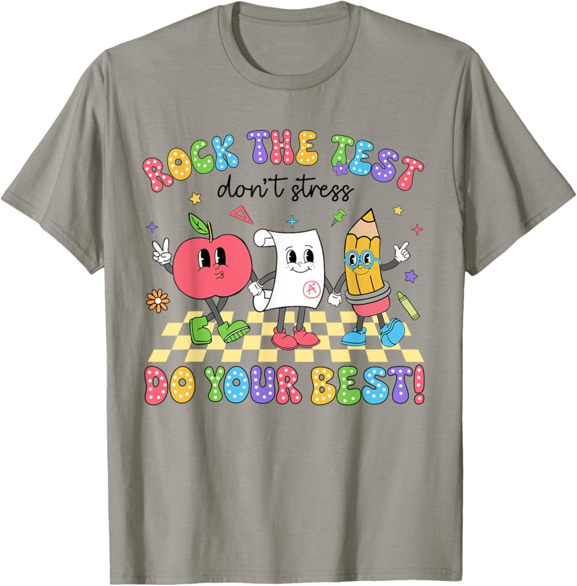 Gildan Rock The Test Testing Day Don't Stress Do Your Best Teacher T ...