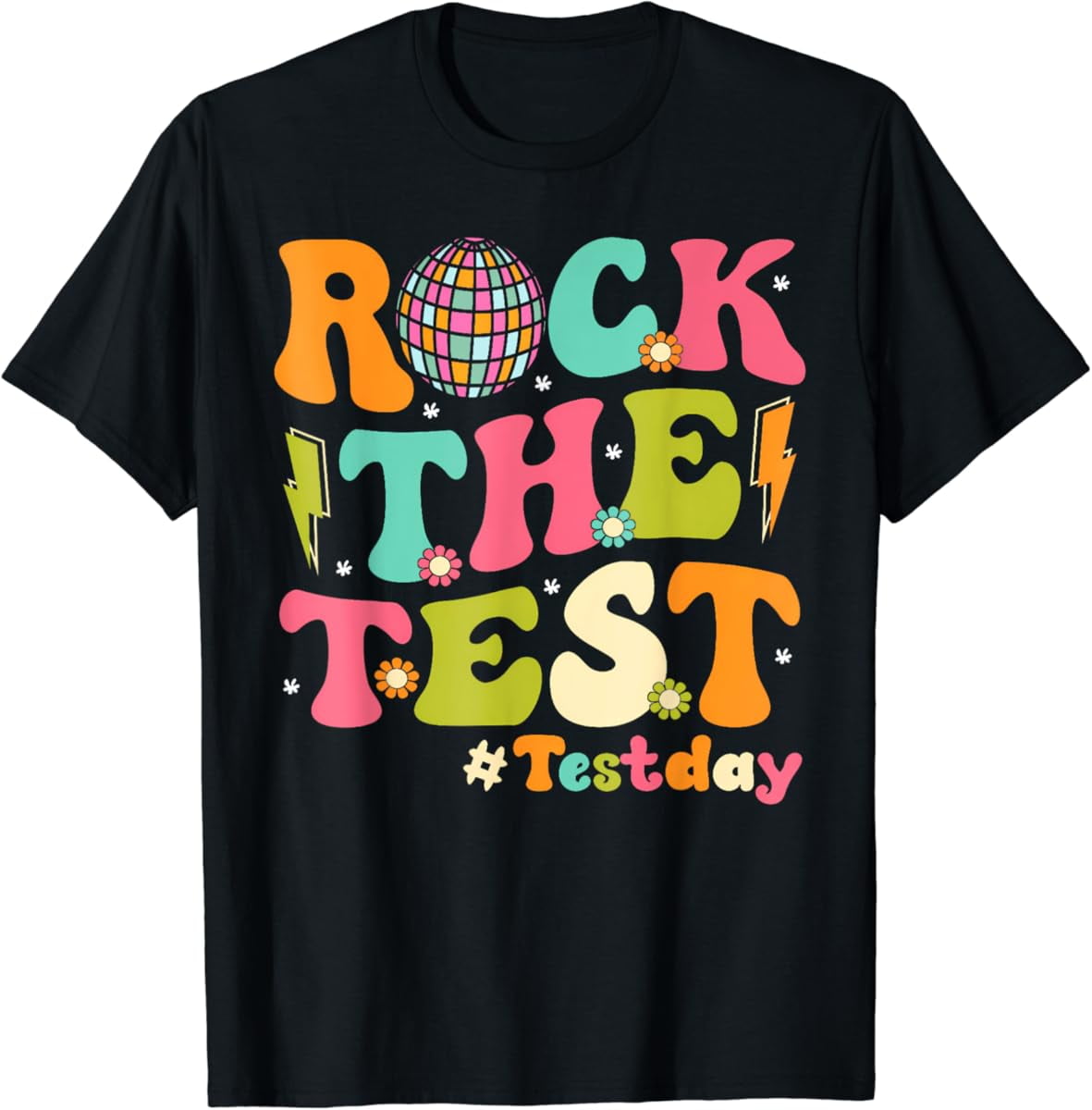 Gildan Rock The Test Testing Day Retro Motivational Teacher Student T ...