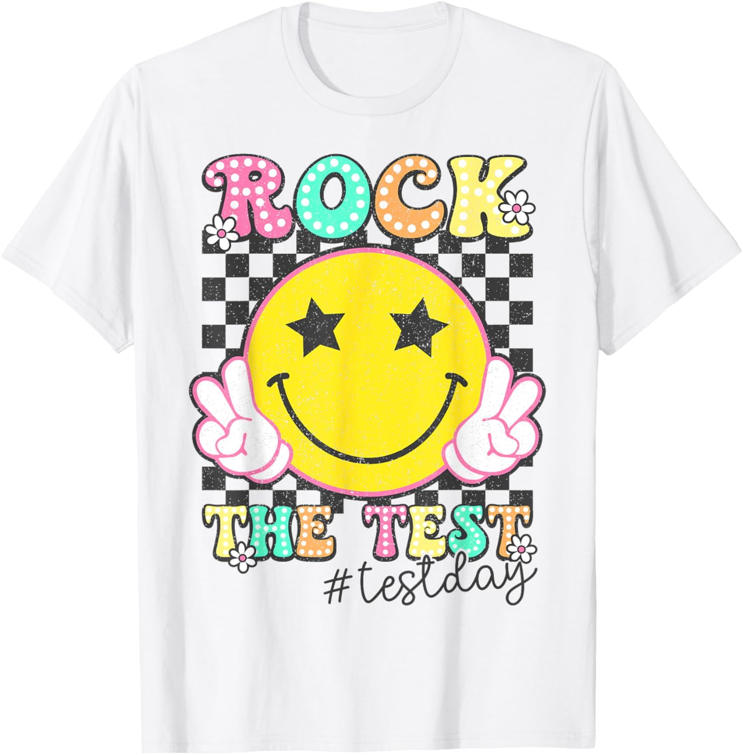 Gildan Rock The Test Testing Day Retro Motivational Teacher Student T ...