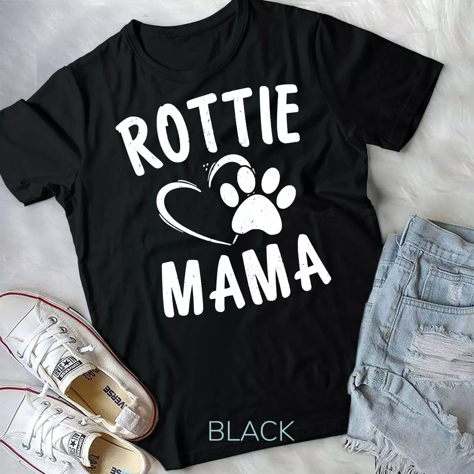 Gildan Rottie Mama Gift Dog Lover Apparel Pet Owner Rottweiler Mom ...