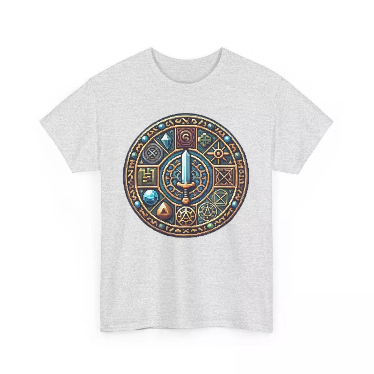 Gildan Rpg Adventure Tee Emblem Shirt, Pixel Art Fantasy Top, Sigil ...