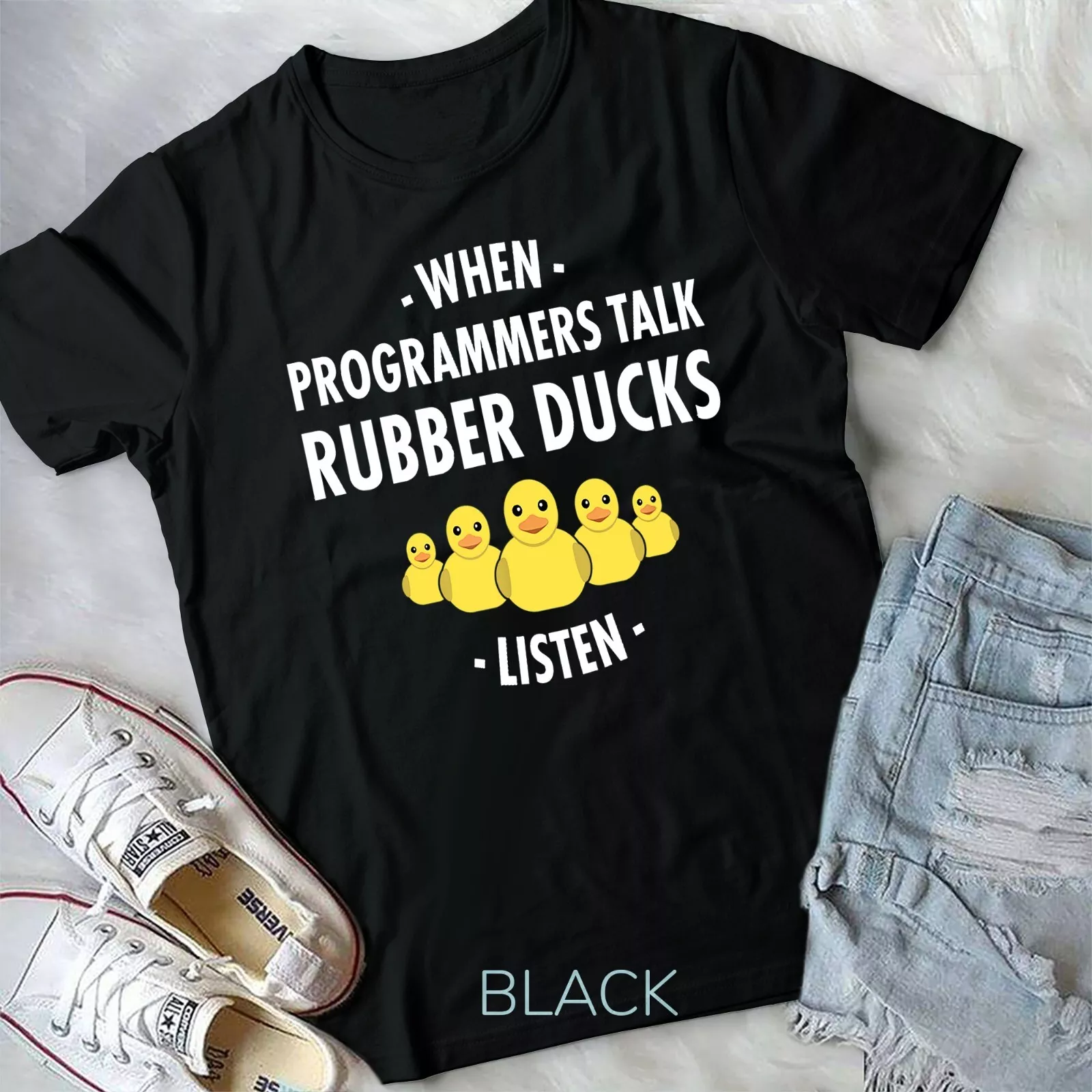 Gildan Rubber Duck Debugging When Programmers Talk Funny T-Shirt Unisex T-Shirt - Walmart.com