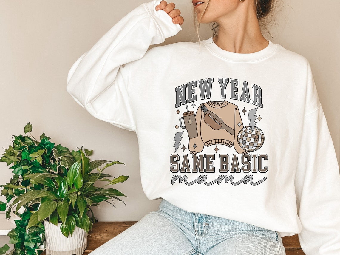 Gildan Same Basic Mama Tee, Fun New Year Inspired Graphic For Moms ...