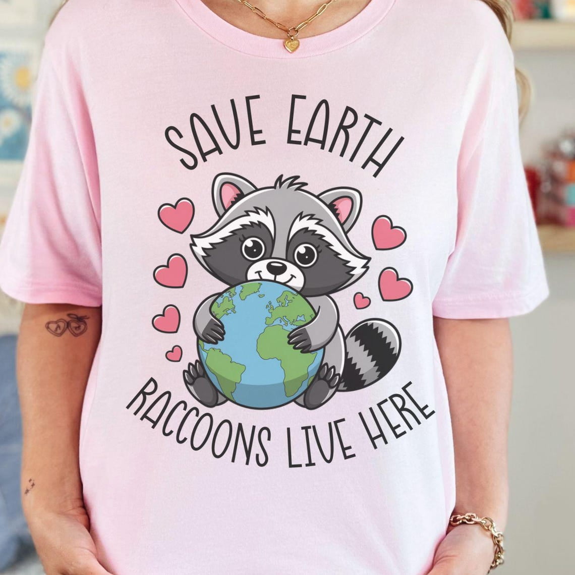 Gildan Save Earth Animal Shirt With Whimsical Ringtail Animals Graphic And Eco Message For ...