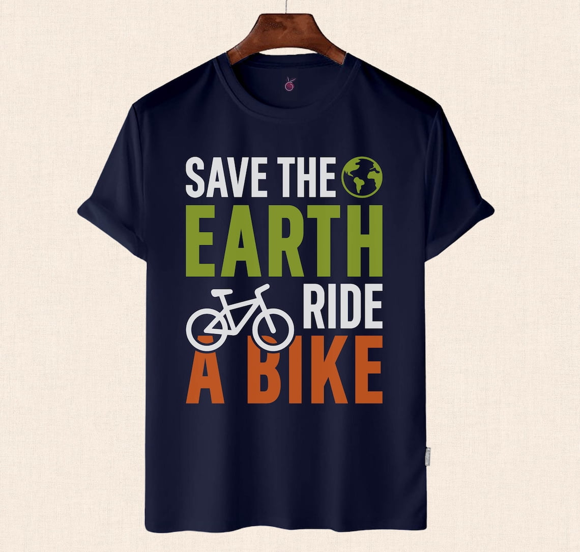 Gildan Save The Earth Ride A Bike Shirt With Eco Transport Theme For ...