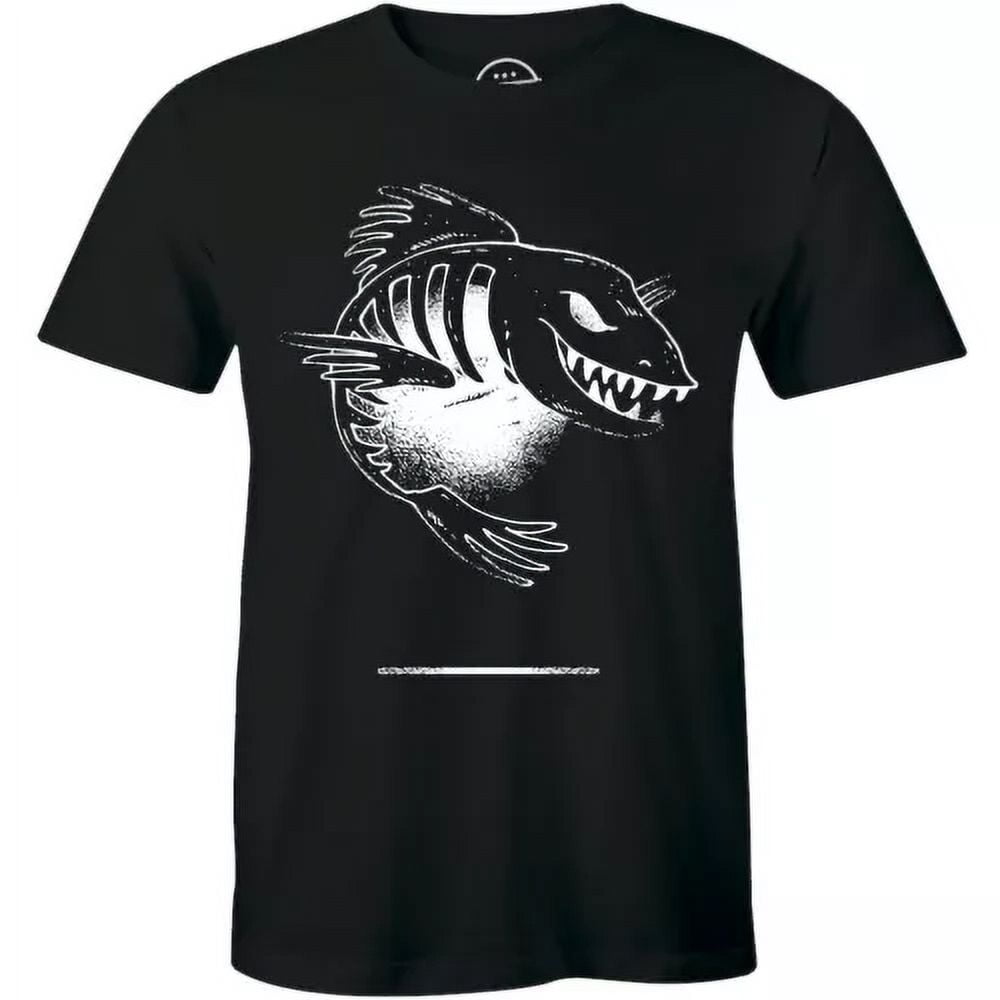 Gildan Scary Wild Evil Fish Skeleton Creepy Creature T-shirt Dad Gift ...