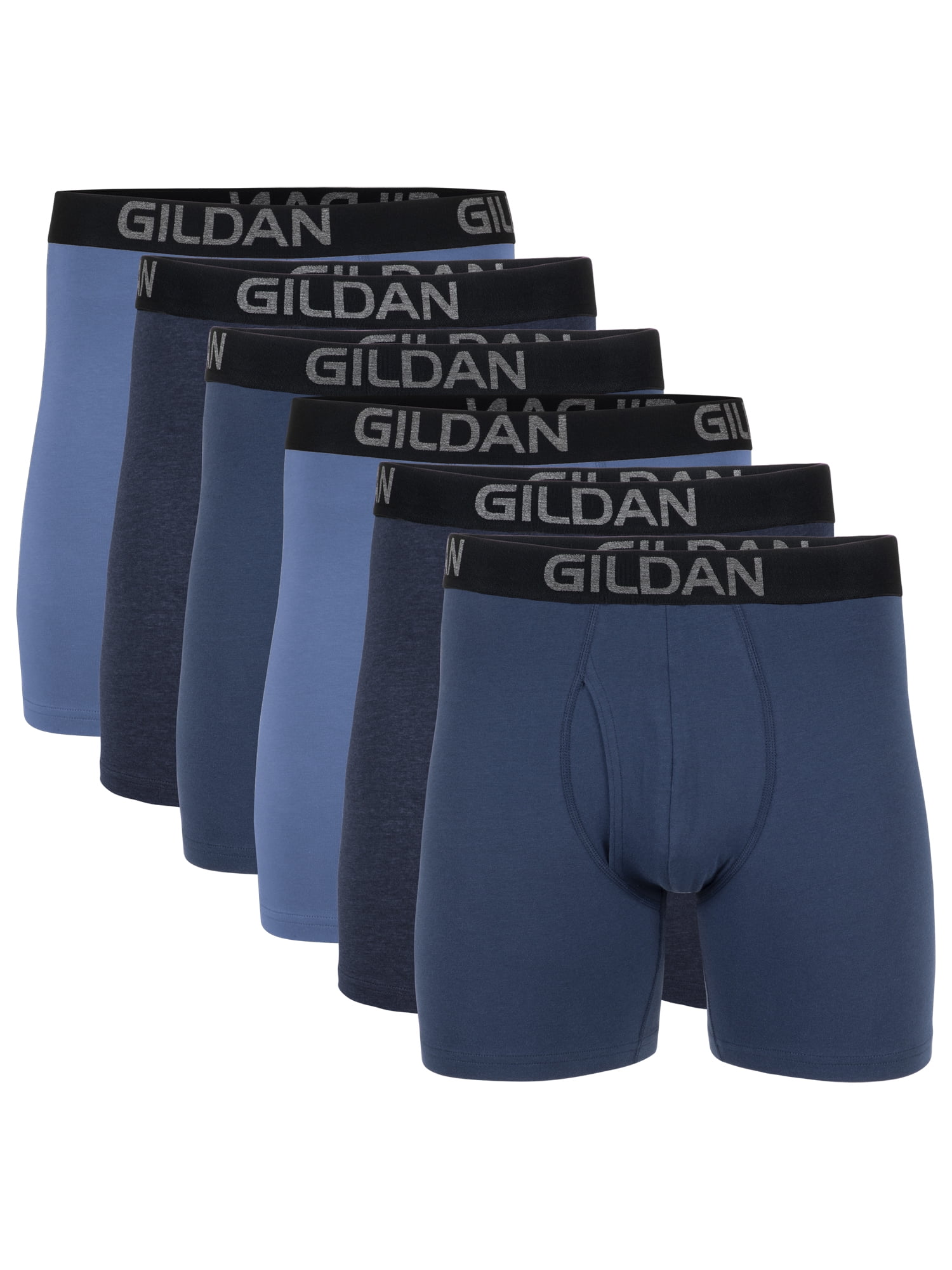 Gildan Men's Cotton Stretch Boxer Brief Underpants, 6-Pack, Sizes S-2XL ...