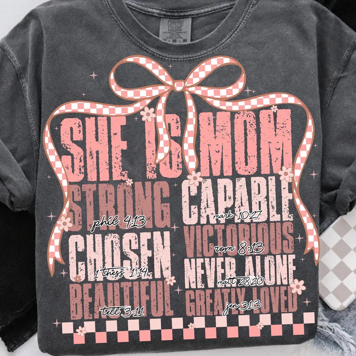 Gildan She is Mom, Beautiful Floral Mom Tee, Trendy Mother's Day Gift ...