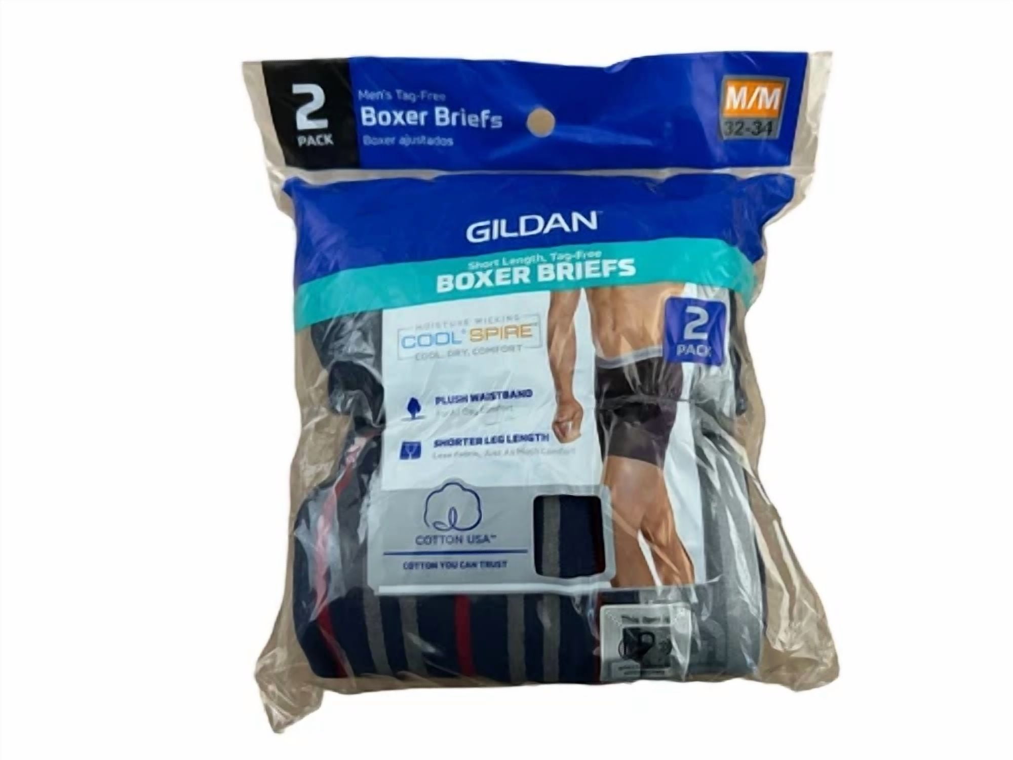 Gildan Short Length Boxer Briefs (2 Pack) - Walmart.com
