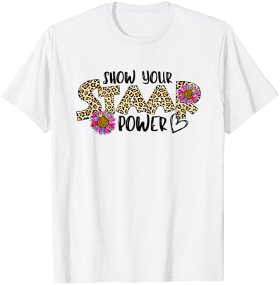 Gildan Show Your STAAR Power Leopard Teacher Testing Exam Test Day T ...