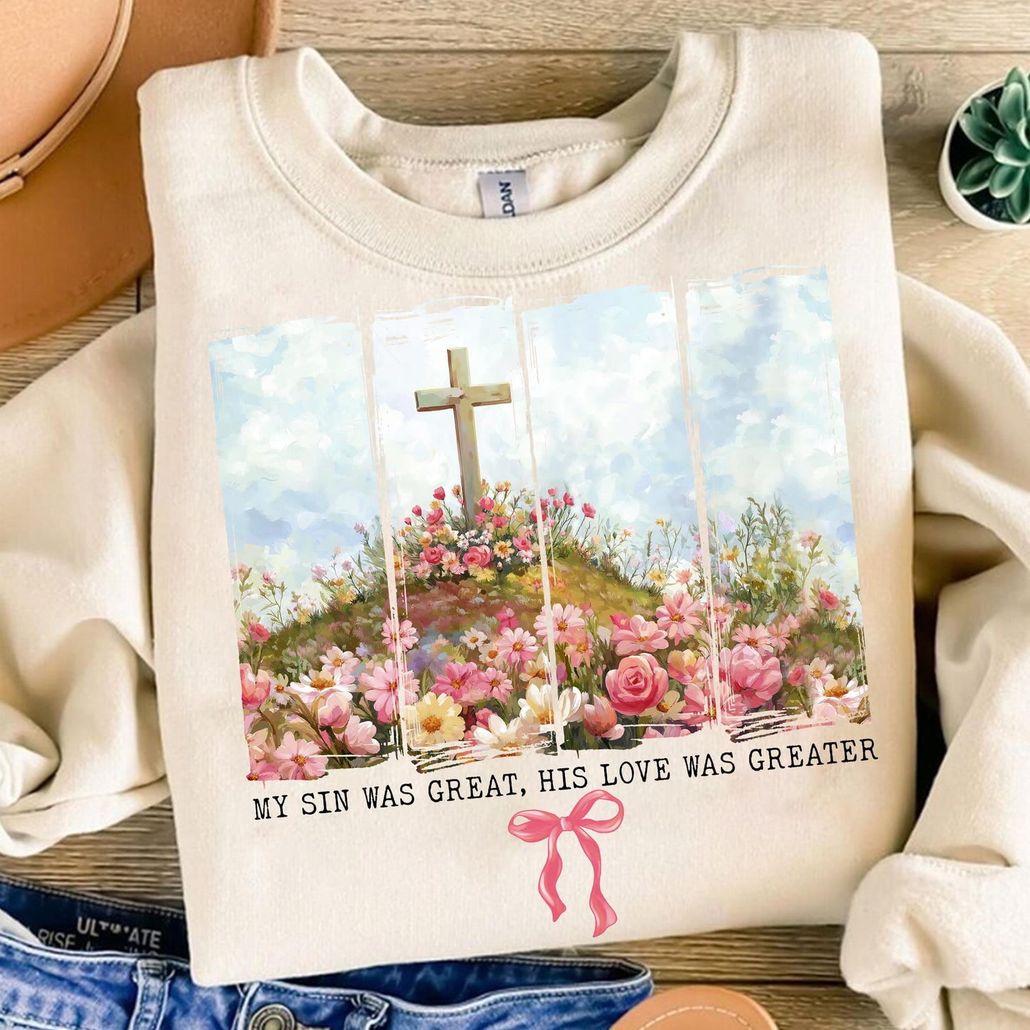 Gildan My Sin Was Great His Love Was Greater t-shirt, Christian Mom t ...