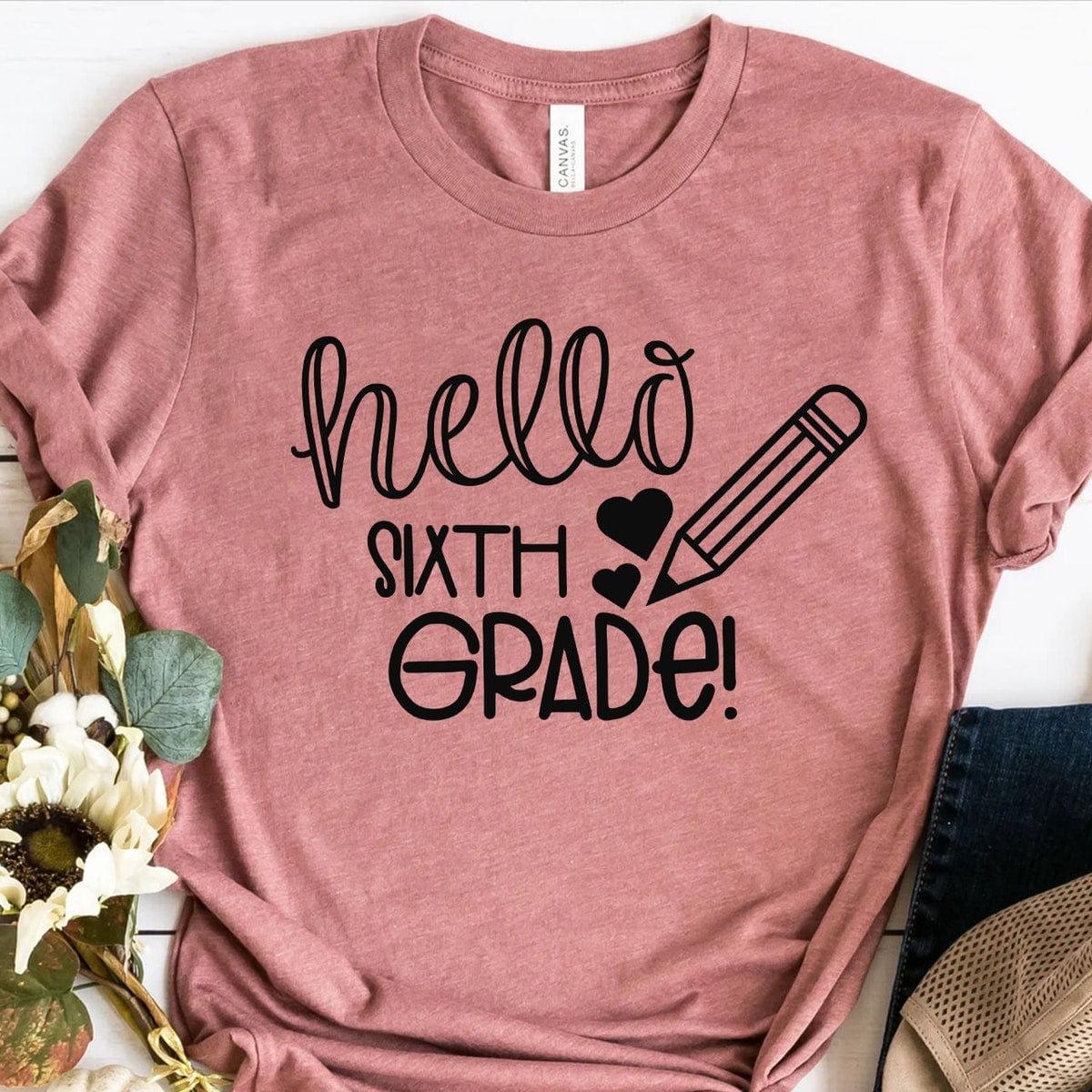 Gildan Sixth Grade Crew Tshirts, Classroom Shirts, For 6th Grade ...
