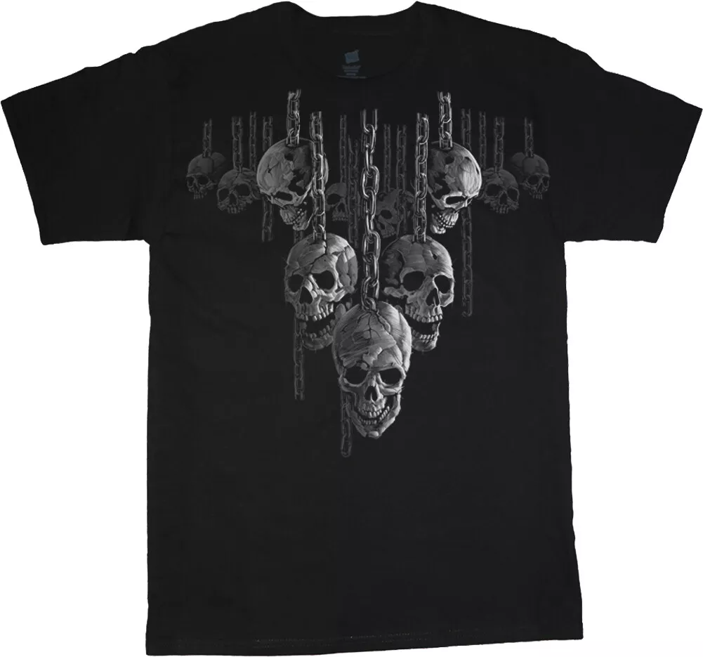 Gildan Skulls T-Shirt Mens Graphic Tees Gothic Medieval Horror Movie Gift For Men Women Unisex ...