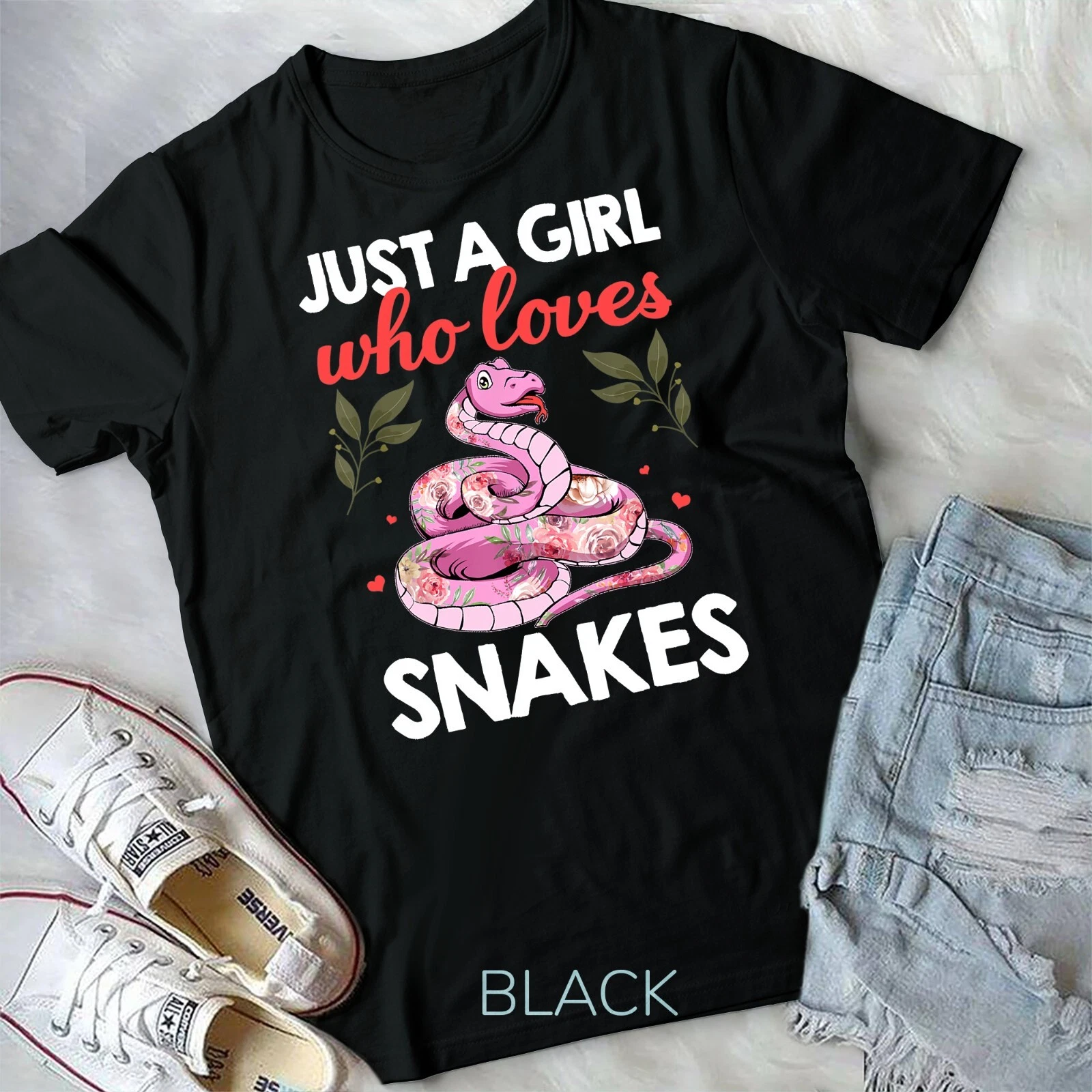 Gildan Snake Lover Art For Girls Ball Python Coral Reptile Unisex T ...