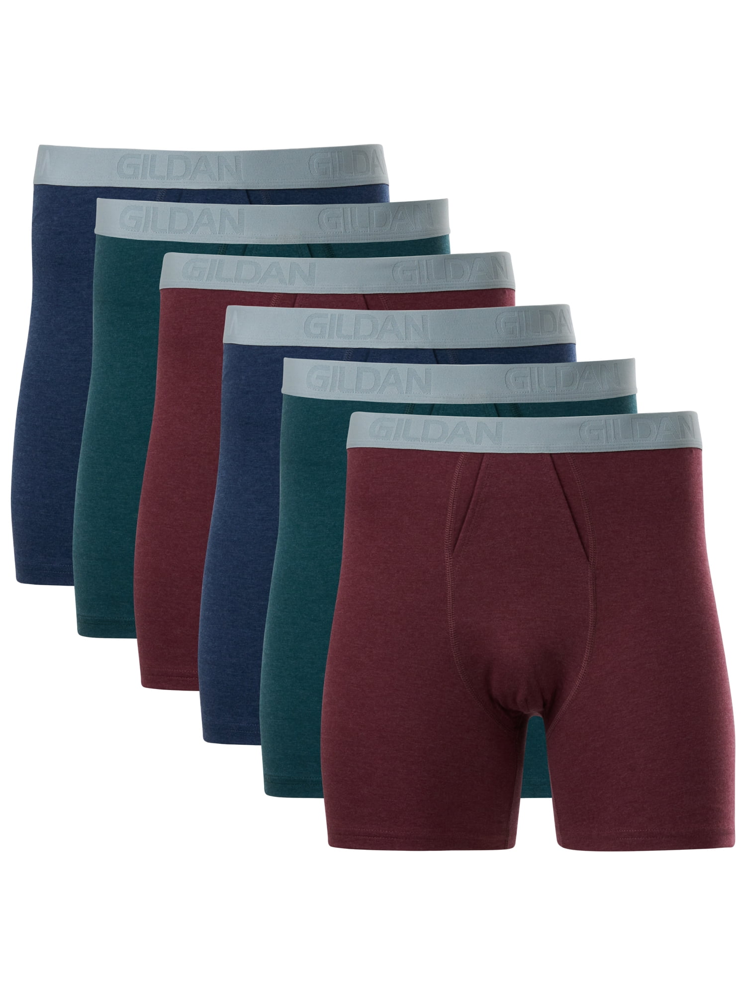 Gildan SoftStyle Adult Men's Boxer Briefs, 6-Pack, Sizes S-2XL ...
