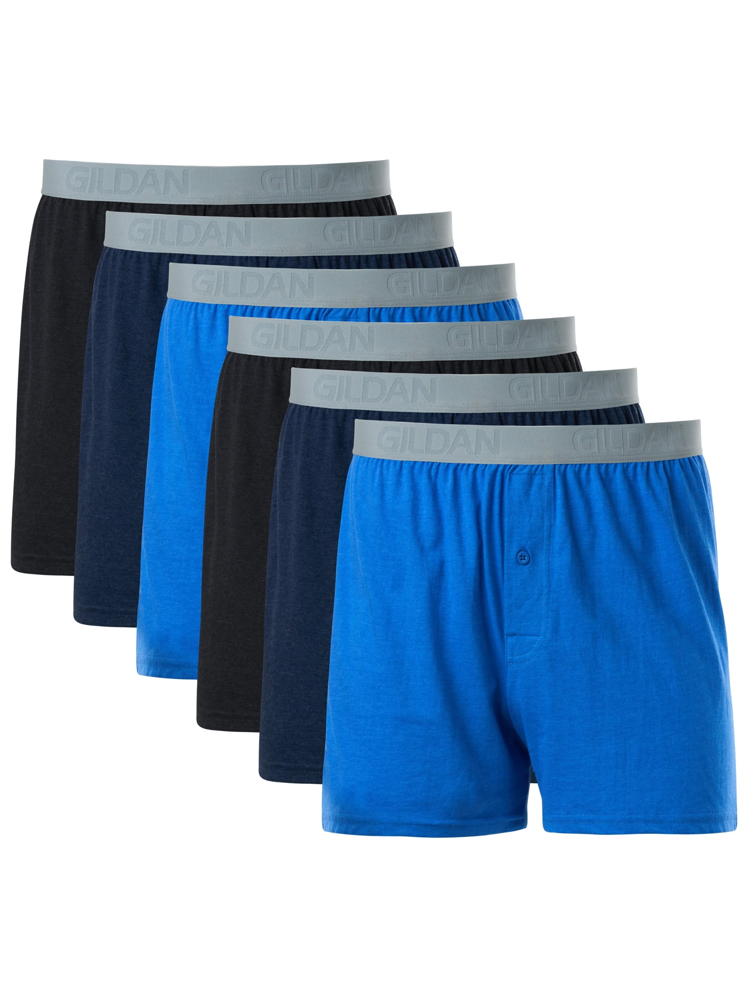 Gildan SoftStyle Men's Knit Boxer Underpants, 6-Pack, Sizes S-2XL ...