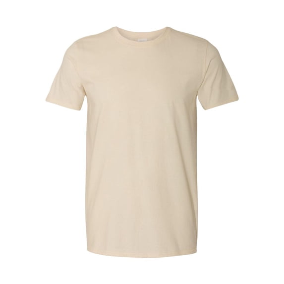 Gildan Adult Softstyle T-Shirt 64000 in Natural, Size L, Short Sleeve ...