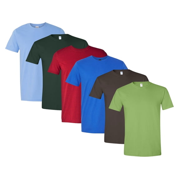 Gildan - Softstyle T-Shirt For Men, 4.5 oz. 100% Ring-Spun Cotton Bulk ...