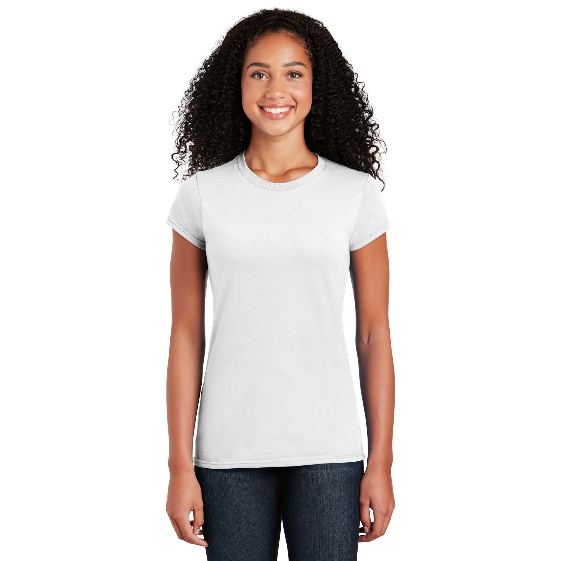 Gildan Softstyle Women’s T-Shirt, Short Sleeve Crew Neck Semi Fitted ...