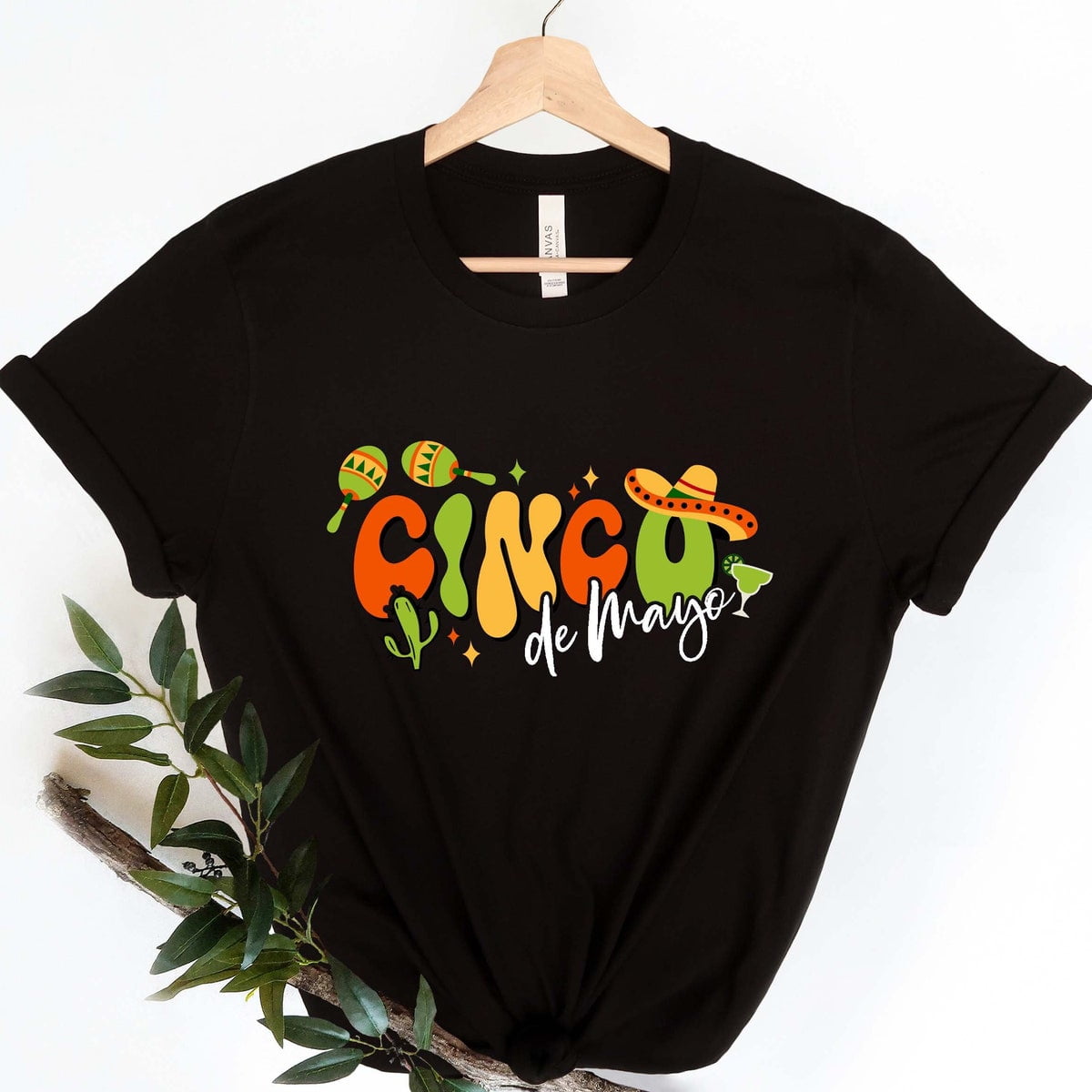 Gildan Sombrero Margarita Fiesta Tee, Bold Mexican Party Theme With ...