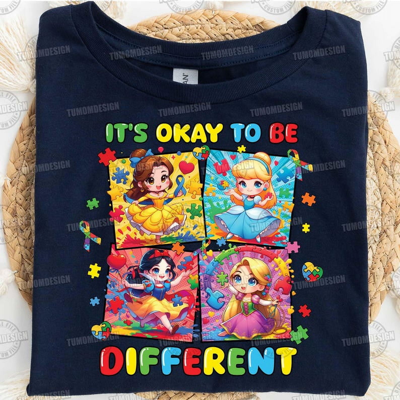Gildan Squad Autism Princess T-shirt, It’s Okay To Be Different T-shirt ...