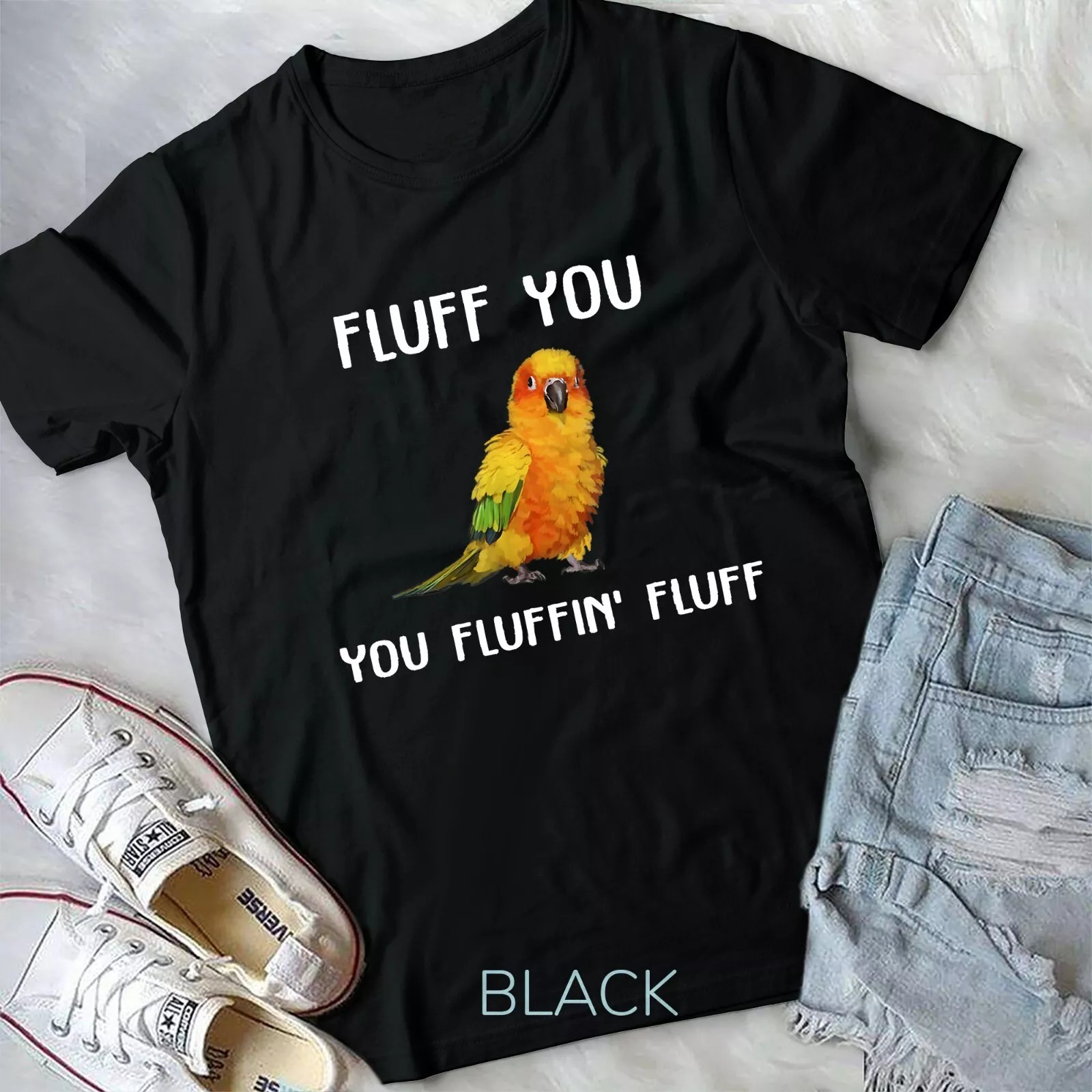 Gildan Sun Conure Shirt, Fluff You Conure Parrot Bird Unisex T-shirt ...
