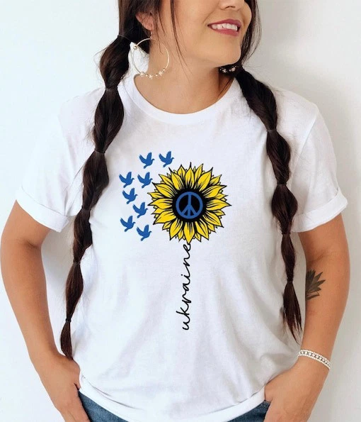 Gildan Sunflower Ukraine Shirt, Ukraine Sweatshirt, Pray For Ukraine ...