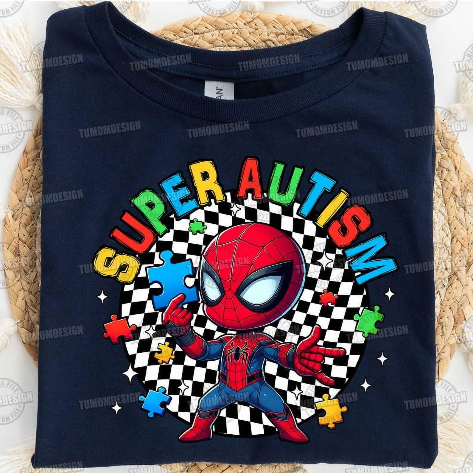 Gildan Super Autism T-shirt, Character Autism T-shirt , Autism Ribbon T ...