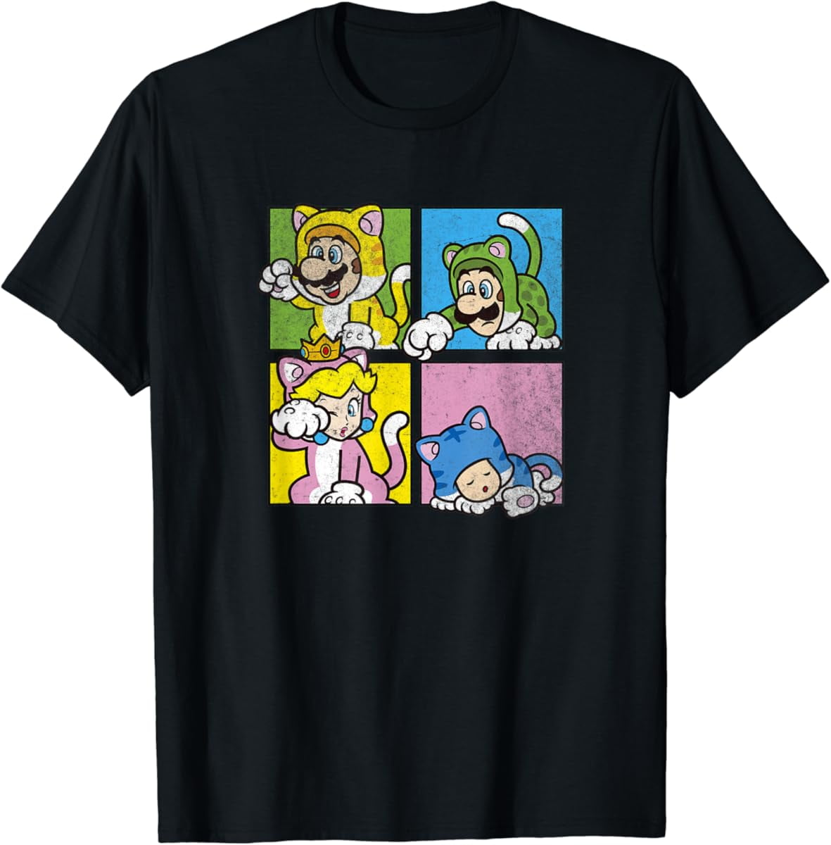 Gildan Super Mario 3D Bowser'S Fury Character Panel Portraits T ...