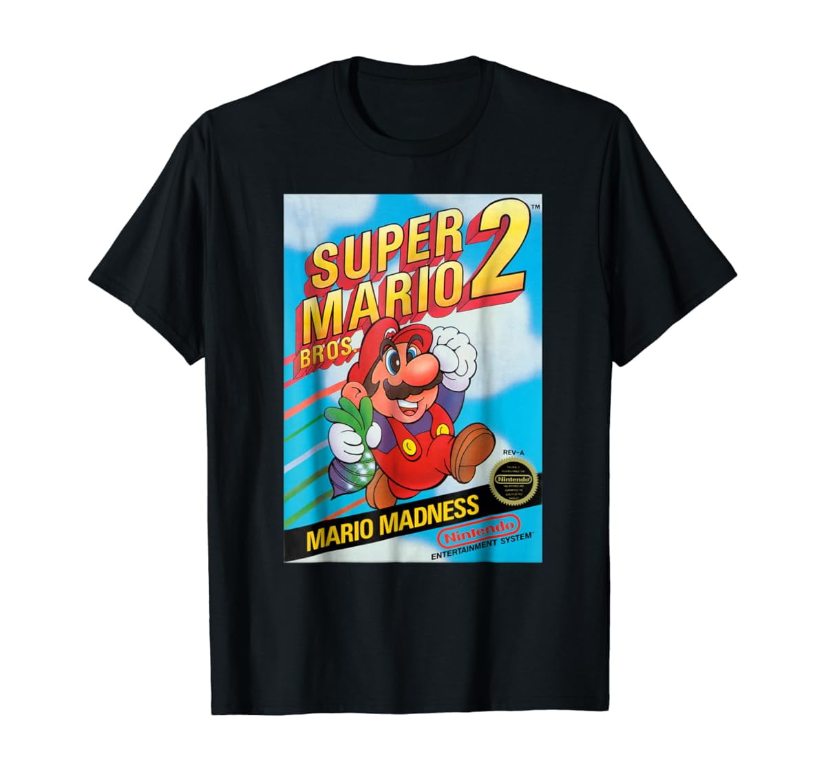Gildan Super Mario Bros 2 Retro Box Art Graphic T-Shirthot Trend ...