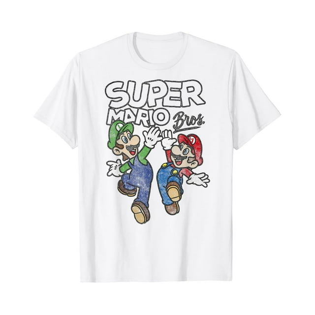 Gildan Super Mario Bros. Luigi And Mario High Five Portrait T-ShirtHot ...