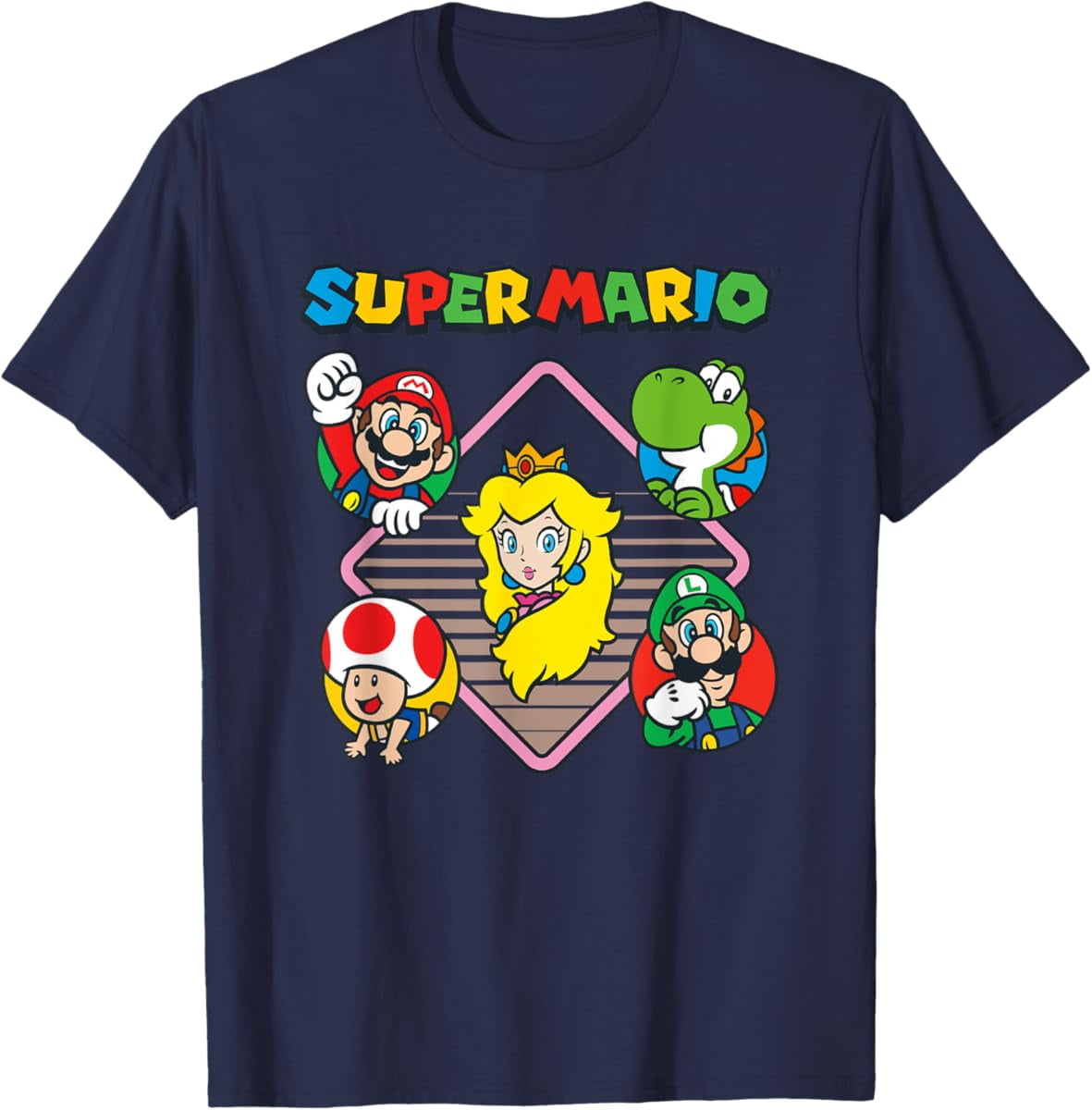 Gildan Super Mario Bros Vintage Princess Peach & Friends T-ShirtHot ...