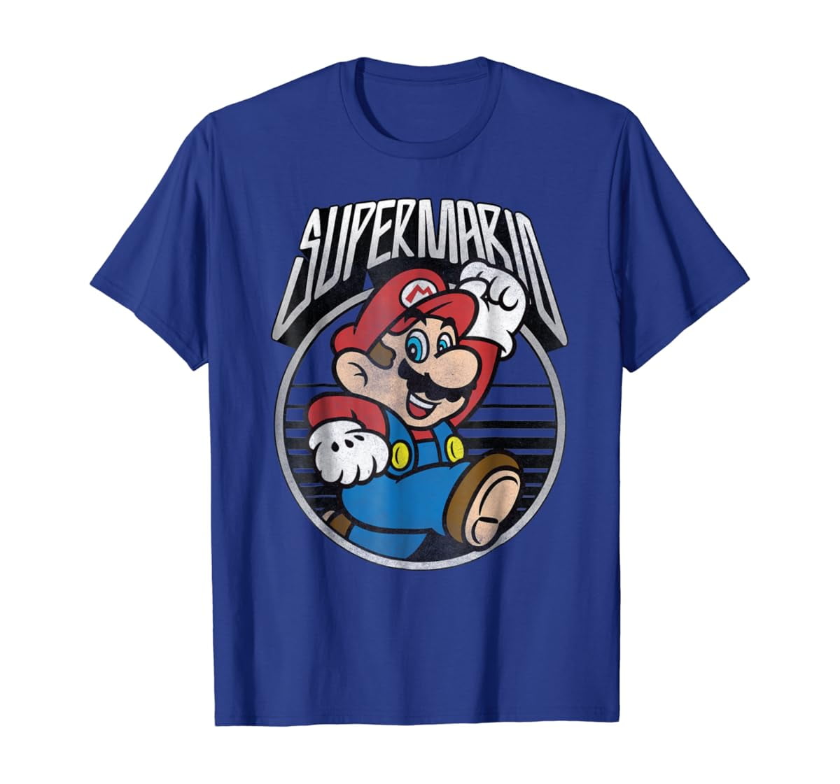 Gildan Super Mario Circle Tilted Logo Portrait Graphic T-Shirthot Trend ...