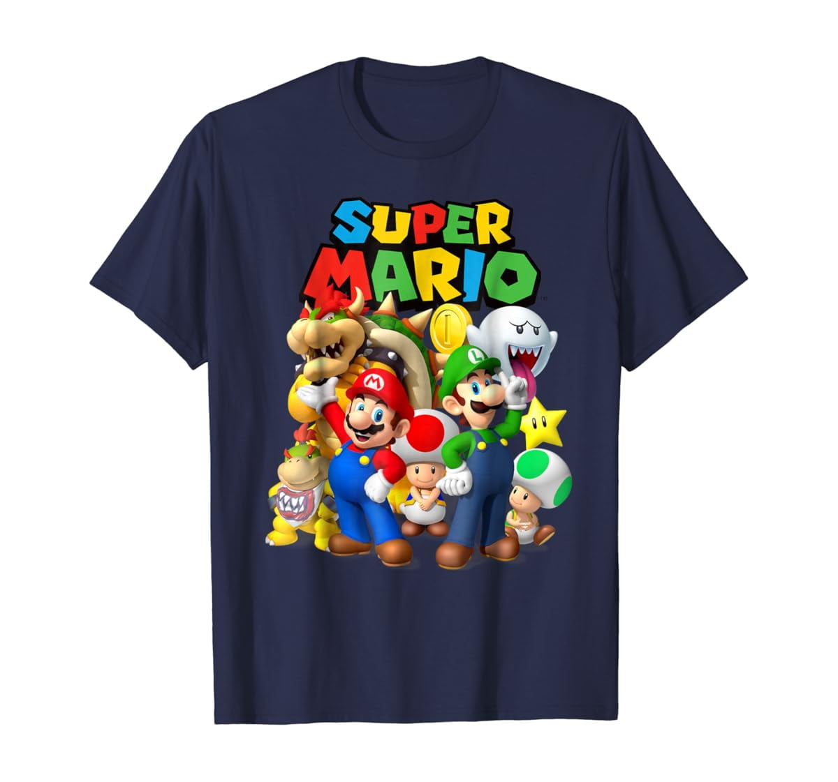 Gildan Super Mario Classic Group Shot Graphic T-ShirtHot Vintage ...