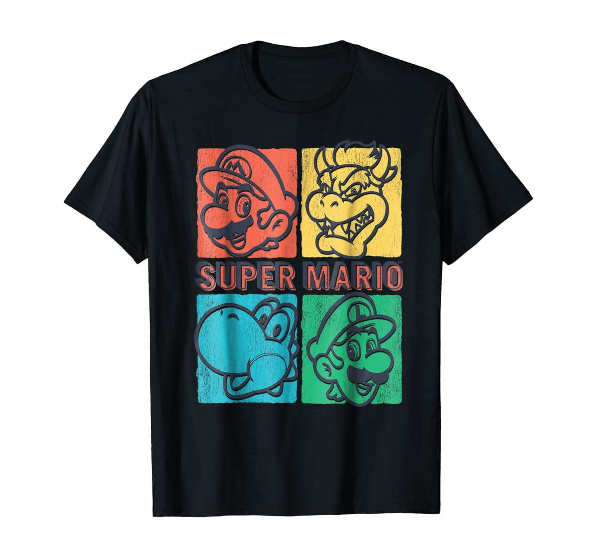 Gildan Super Mario Distressed Square Group Shot Graphic T-ShirtHot ...