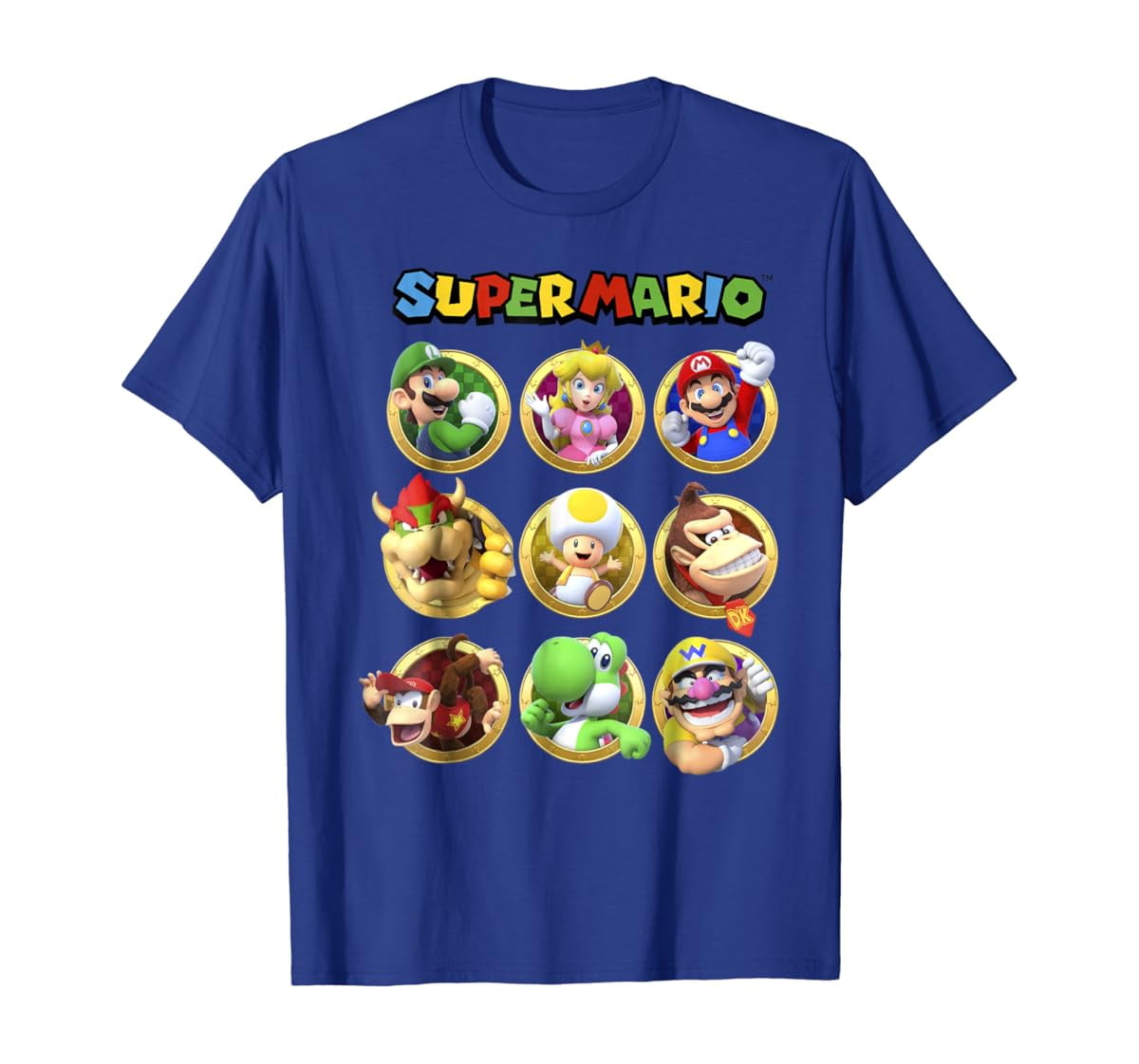 Gildan Super Mario Gold Ring Group Shot Graphic T-ShirtHot Vintage Trending Tee - Birrthday ...